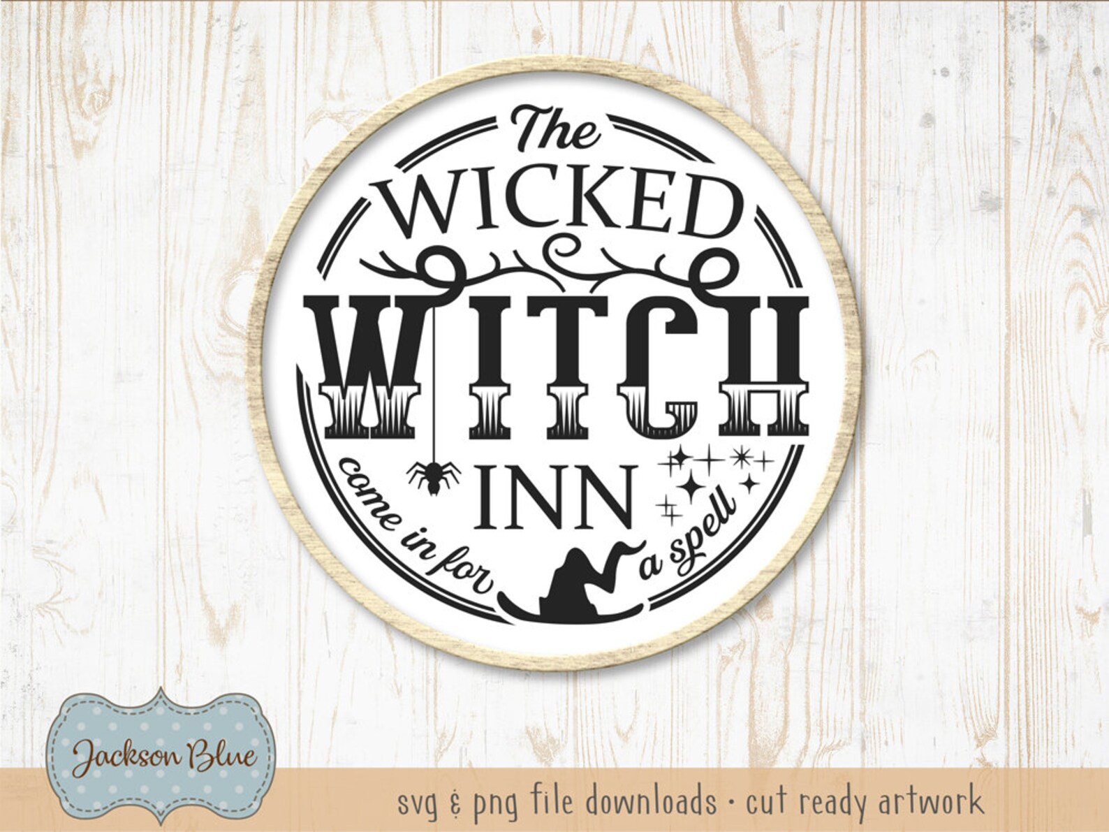 Wicked Witch Inn SVG Download. Halloween Circle Sign Design Svg ...