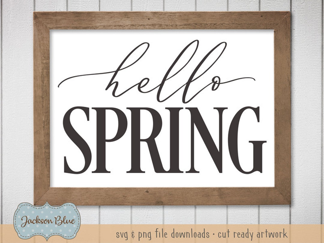 Hello Spring Svg Cut File. Happy Spring Sign Svg. Rustic Easter Sign ...