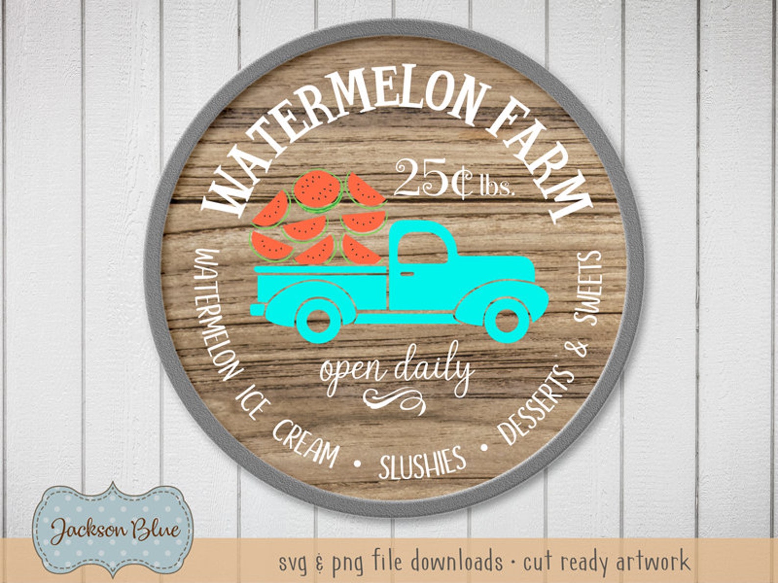 Watermelon Farm Sign Design Svg. Rustic Watermelon Design Svg. - Etsy