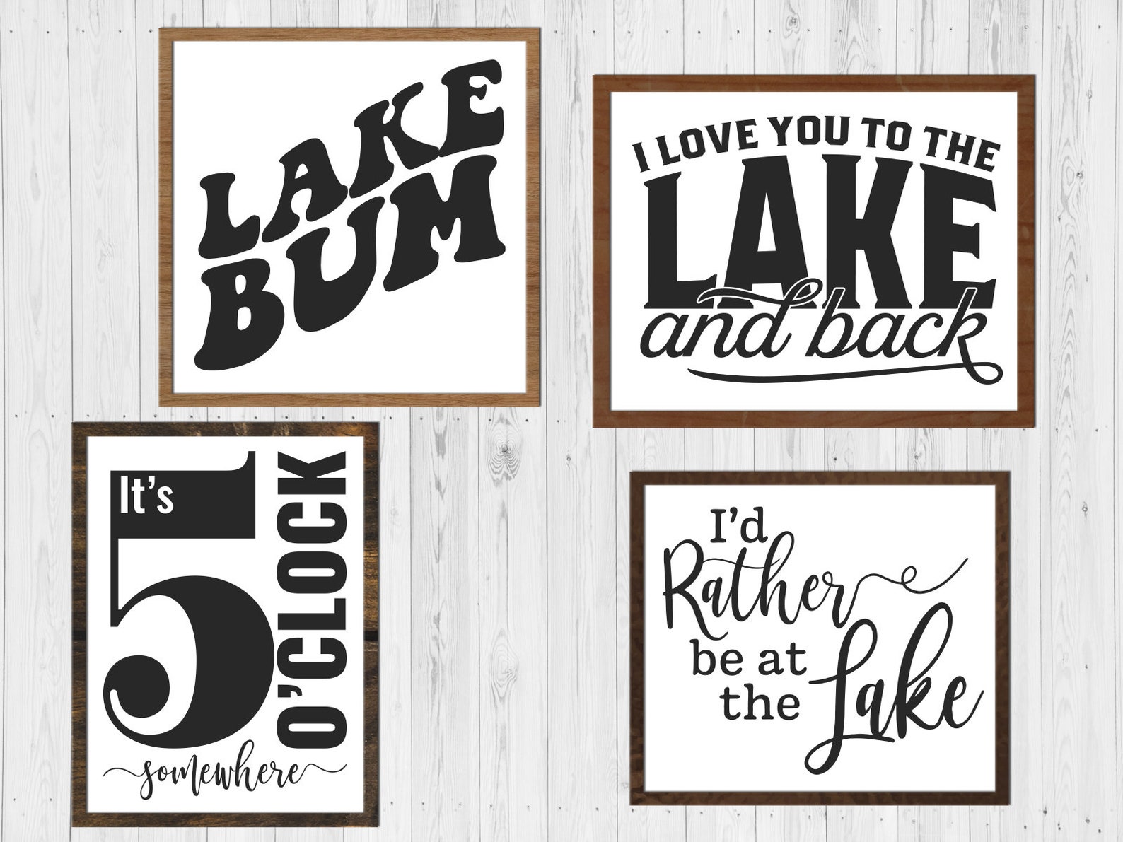 Rustic Lake Life Sign SVG Bundle. Lake Quotes Svg Bundle. at the Lake ...