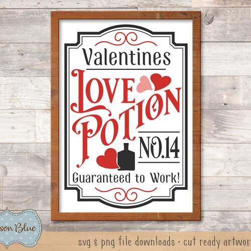Valentines Love Potion SVG Cut File. Rustic Valentines Day - Etsy