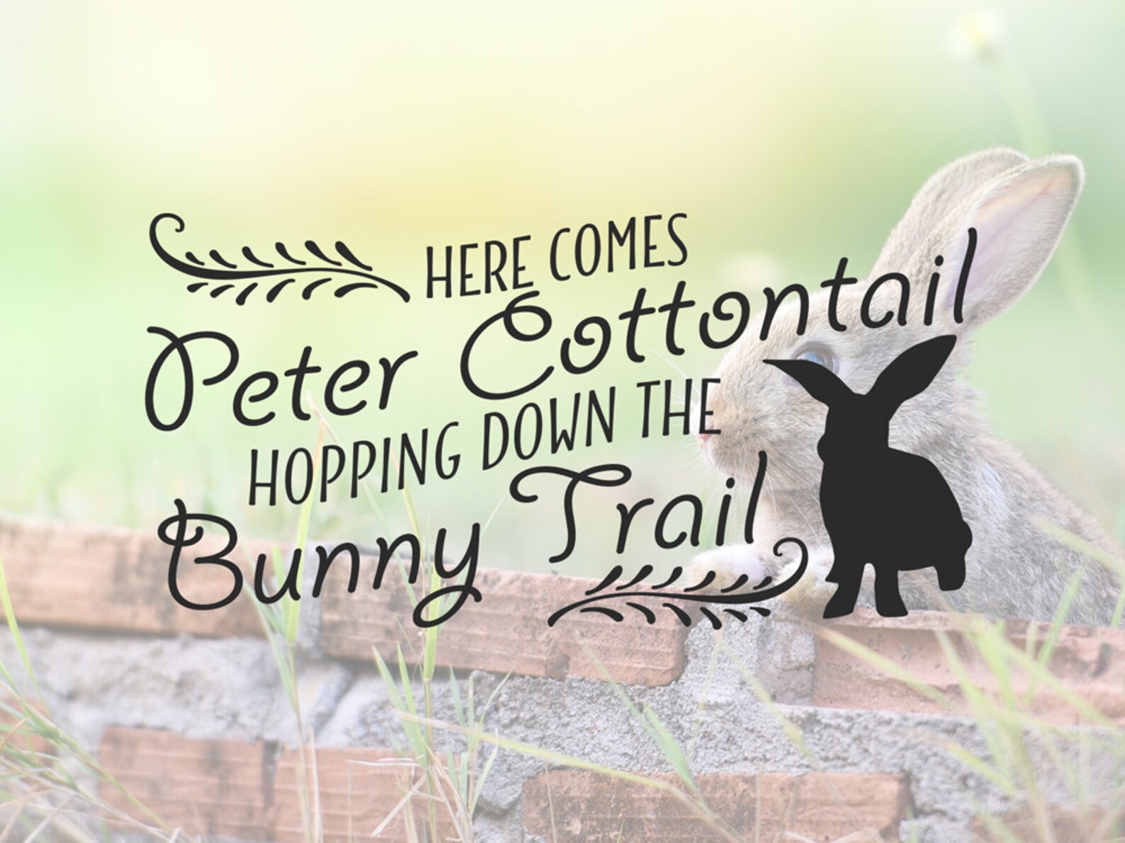 Here Comes Peter Cottontail Hopping Down the Bunny Trail. - Etsy