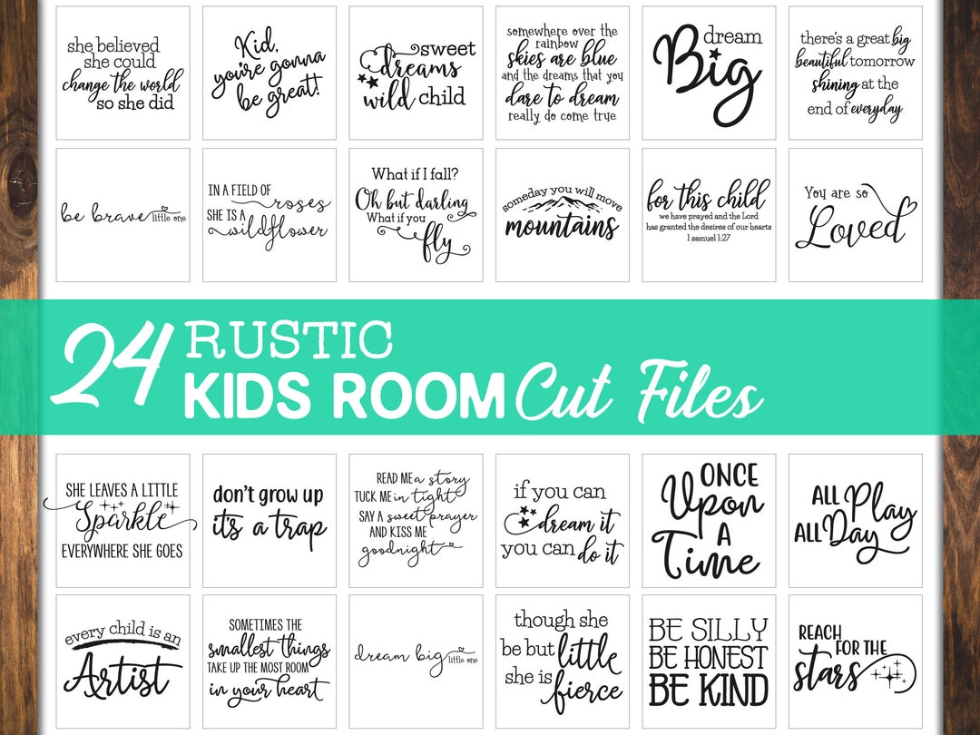 Rustic Kids Room SVG Bundle. Nursery Svg Bundle. Farmhouse Quotes ...