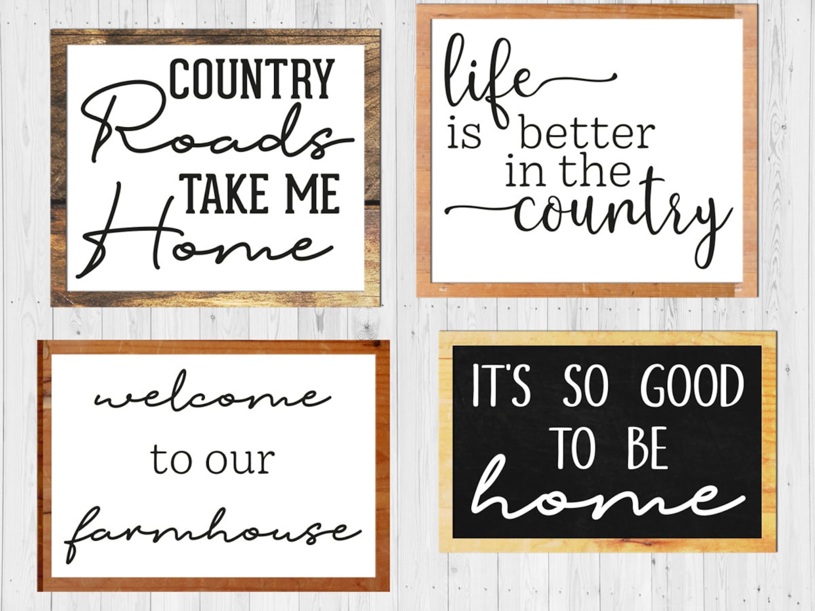 Rustic Farmhouse Sign SVG Bundle. Farmhouse Quotes Svg Bundle. Family ...