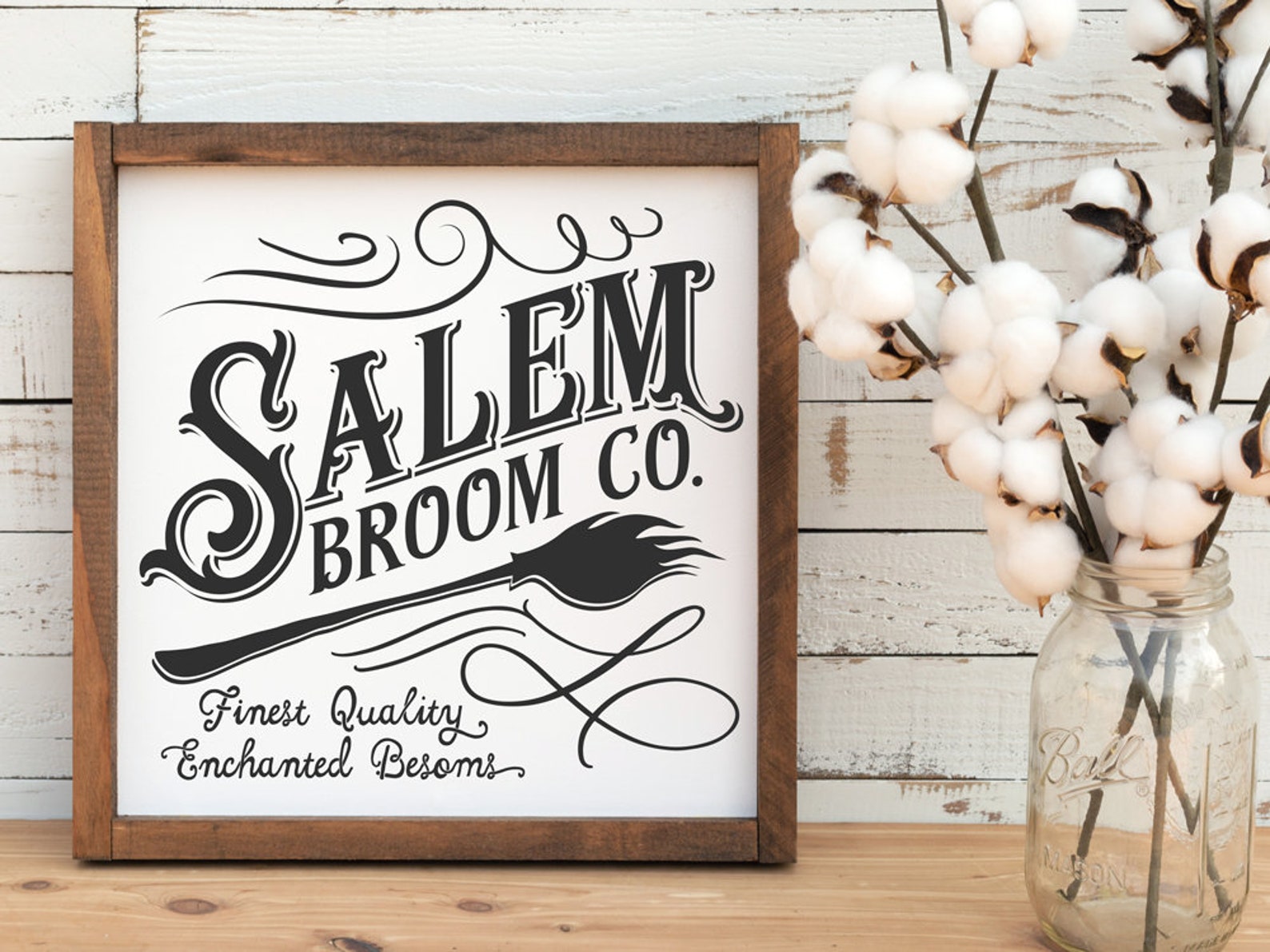 Salem Broom Company SVG Download. Halloween Sign Design Svg. Halloween ...