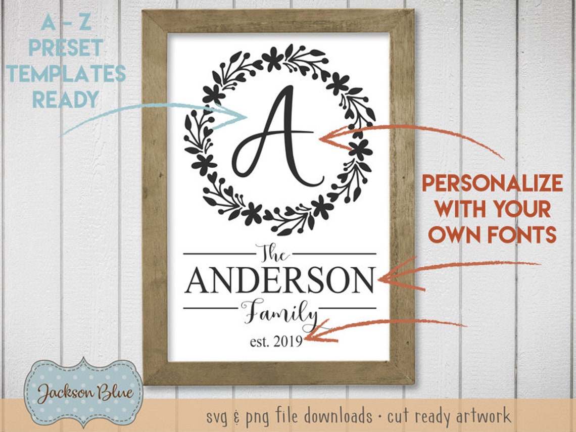 Family Name Svg Cut File. Family Last Name Svg Download. - Etsy