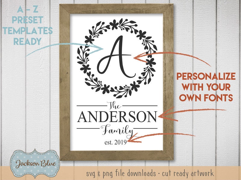 Family Name Svg Cut File. Family Last Name Svg Download. - Etsy