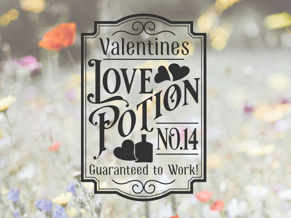 Valentines Love Potion SVG Cut File. Rustic Valentines Day - Etsy