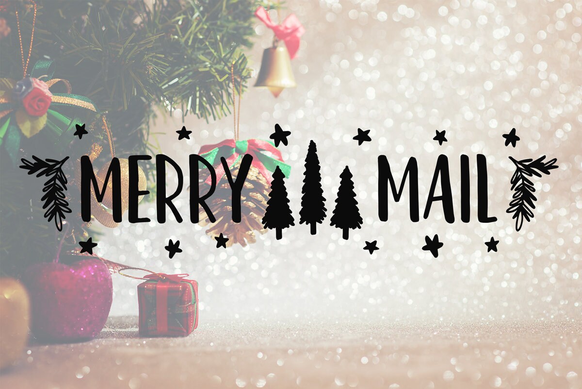 Merry Mail SVG Download. Christmas Svg Cut File. Rustic - Etsy