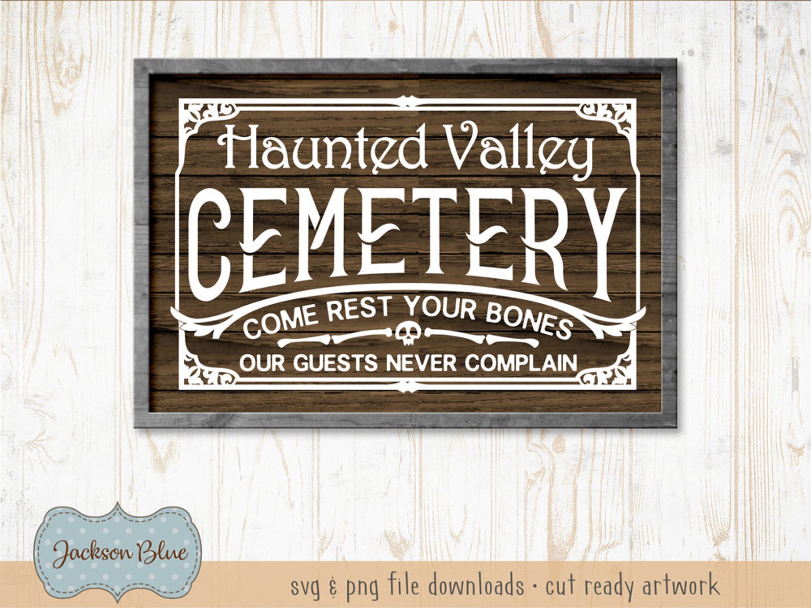 Haunted Valley Cemetery SVG Download. Halloween Sign Design - Etsy