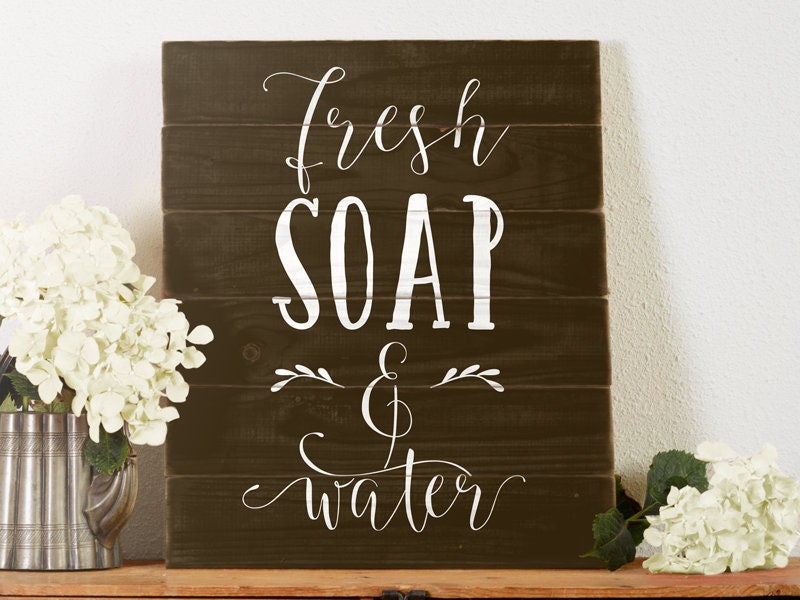 Fresh Soap and Water svg cut file. Bathroom decor svg. | Etsy