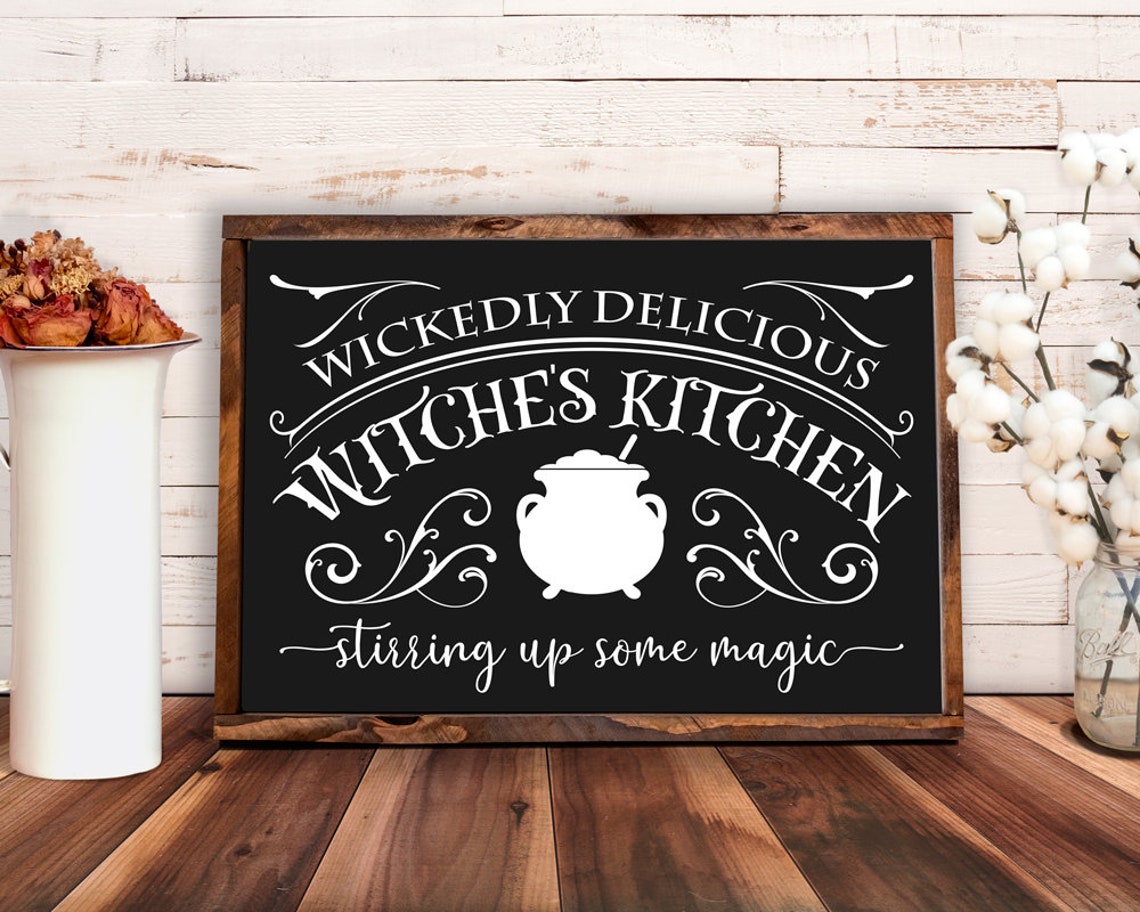 Witches Kitchen SVG Download. Fall Sign Svg. Rustic Halloween Design ...