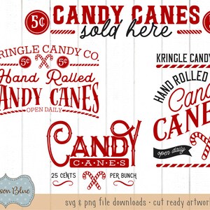 Candy Cane SVG Bundle. Printable Christmas Designs. 12 Design Mini ...