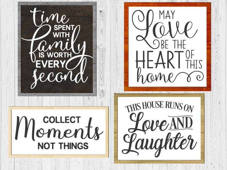 Family Farmhouse Sign SVG Bundle. Farmhouse Quotes Bundle. | Etsy