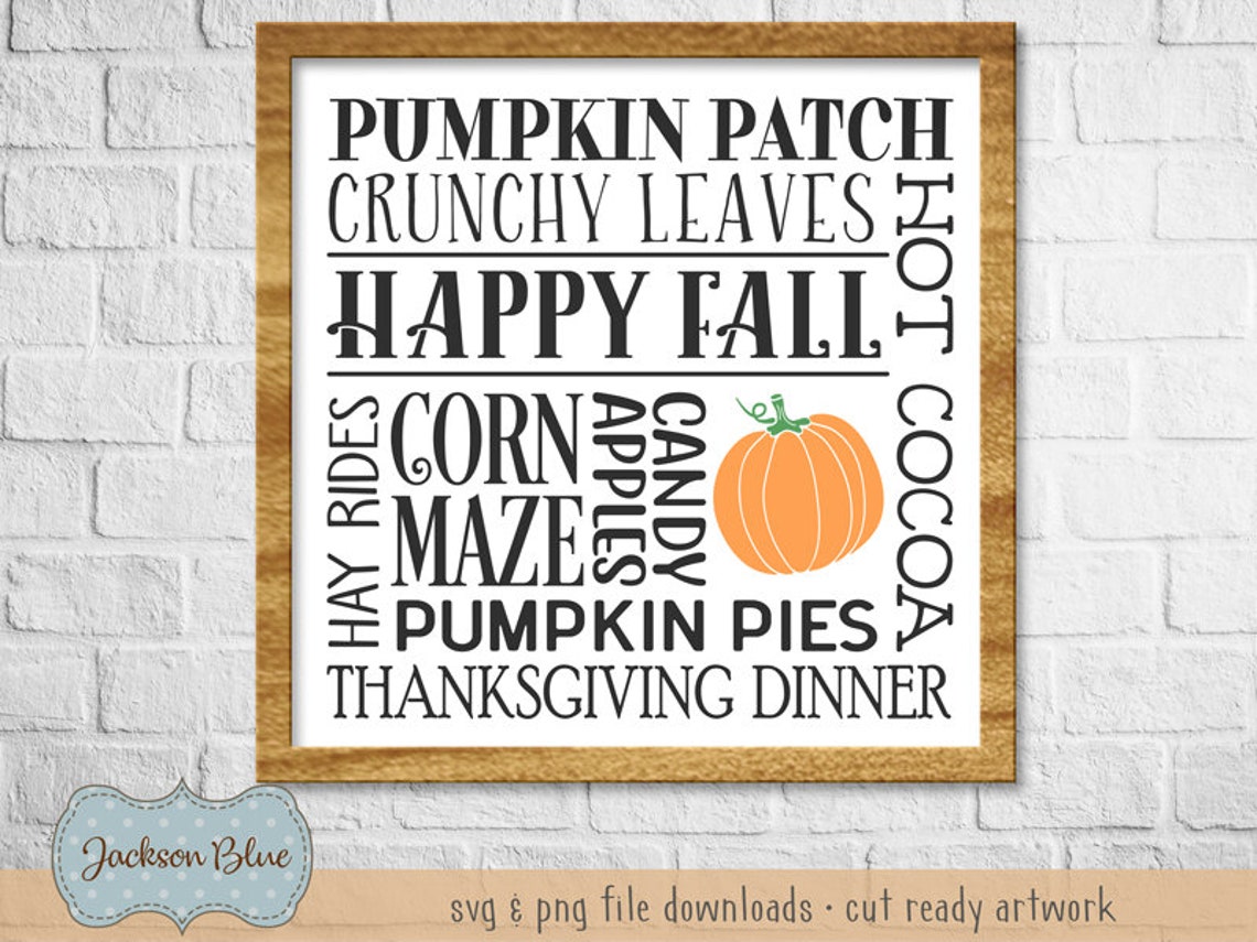 Happy Fall SVG Download. Fall Decor Svg. Autumn Svg File. - Etsy
