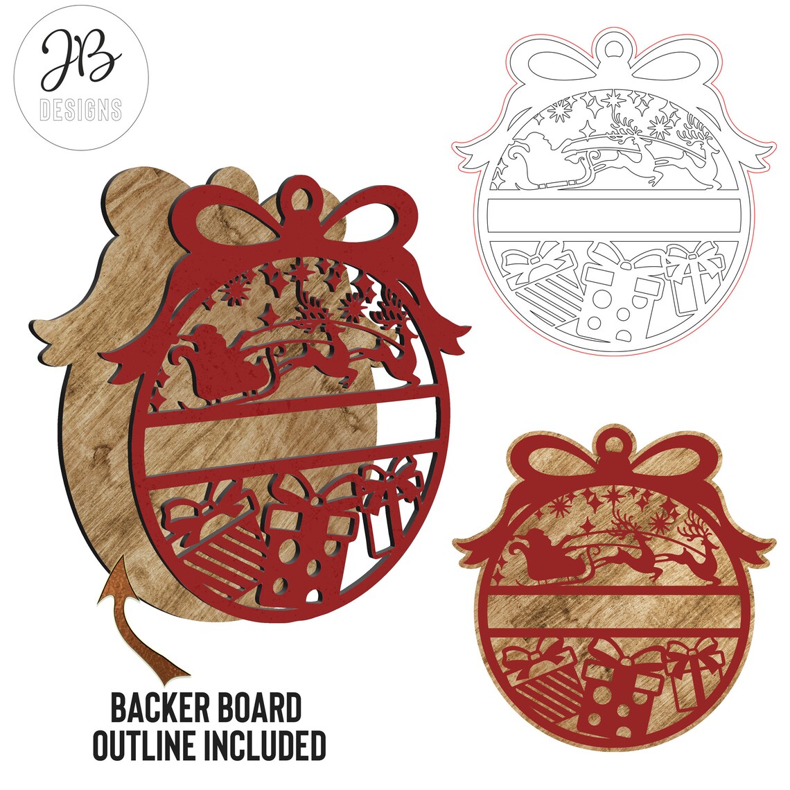 Christmas Ornament Cut Files. Laser Cut File for Glowforge. Christmas ...