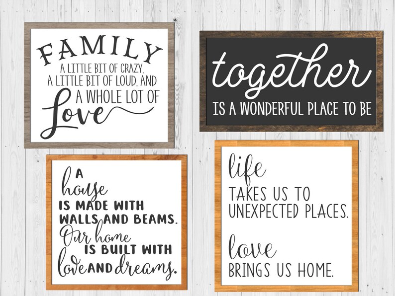 Family Farmhouse Sign SVG Bundle. Farmhouse Quotes Bundle. | Etsy