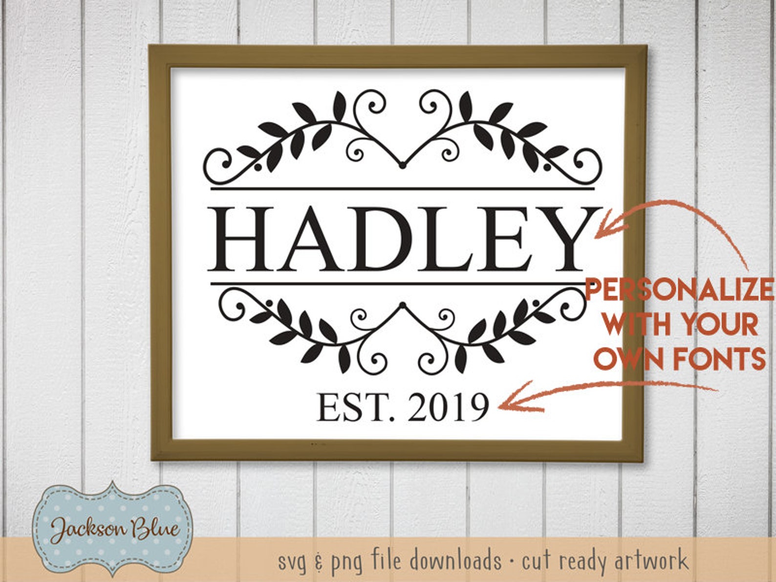 Family Name Svg Cut File. Last Name Svg Download. Last Name - Etsy