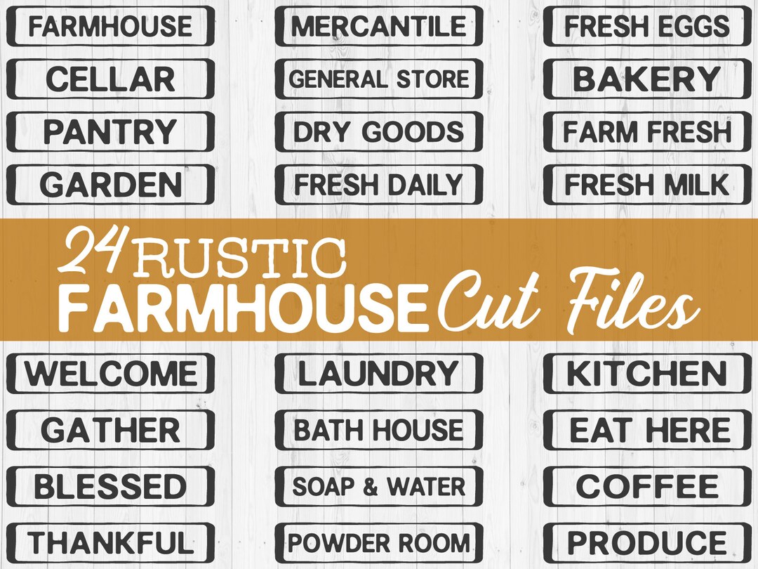 Rustic Farmhouse Sign Designs Svg. Farmhouse Decor Svg Clipart. Vintage ...