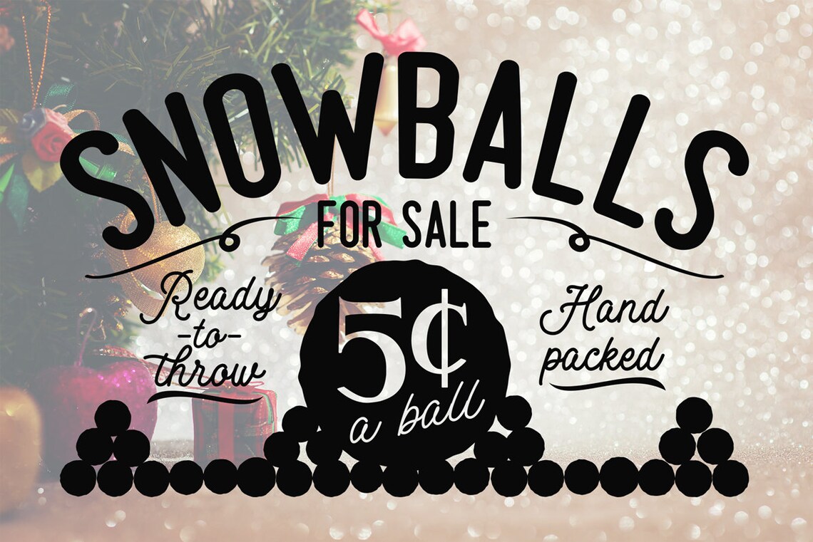 Snowballs for Sale Christmas Svg. Christmas Svg Cut File. - Etsy