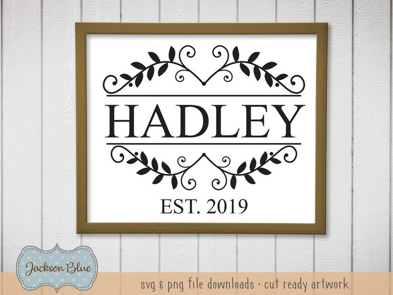 Family Name Svg Cut File. Last Name Svg Download. Last Name With ...