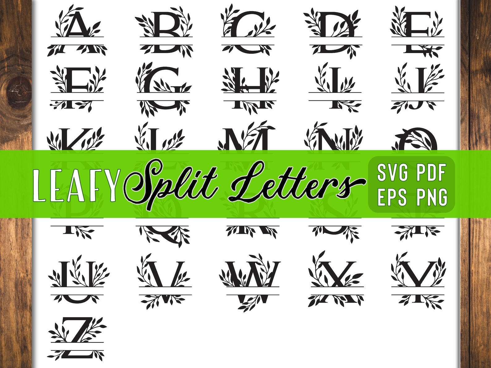 Split Letter Svg. Split Monogram Svg. Split Alphabet Svg. Split Font ...