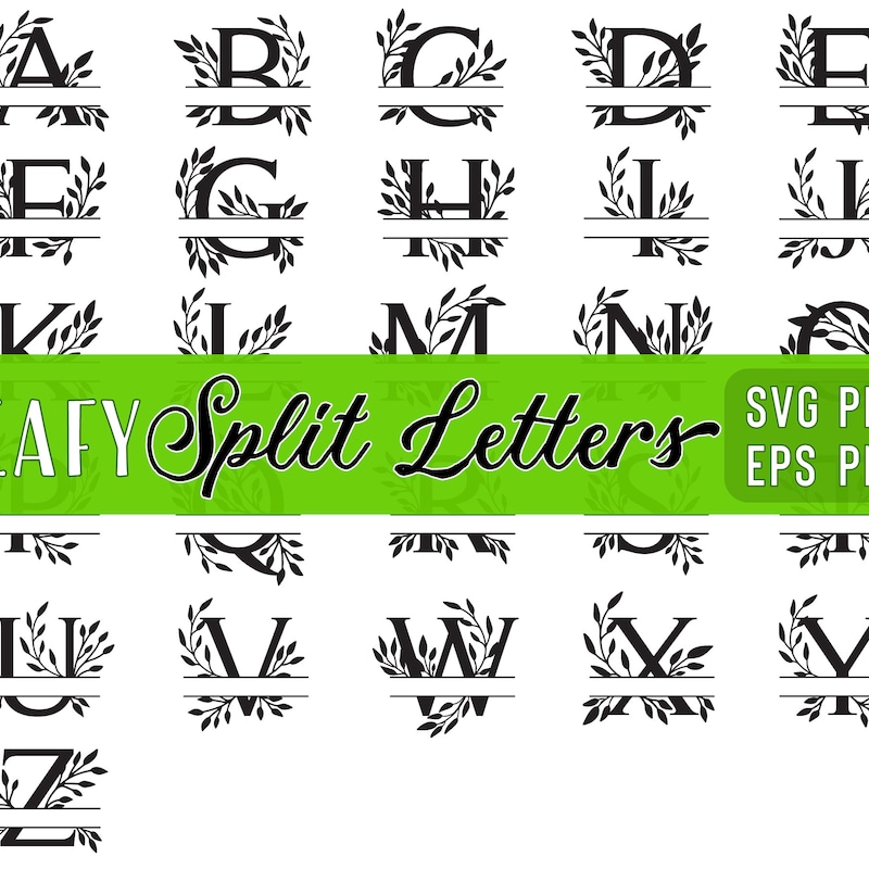 Split Letters Svg - Etsy