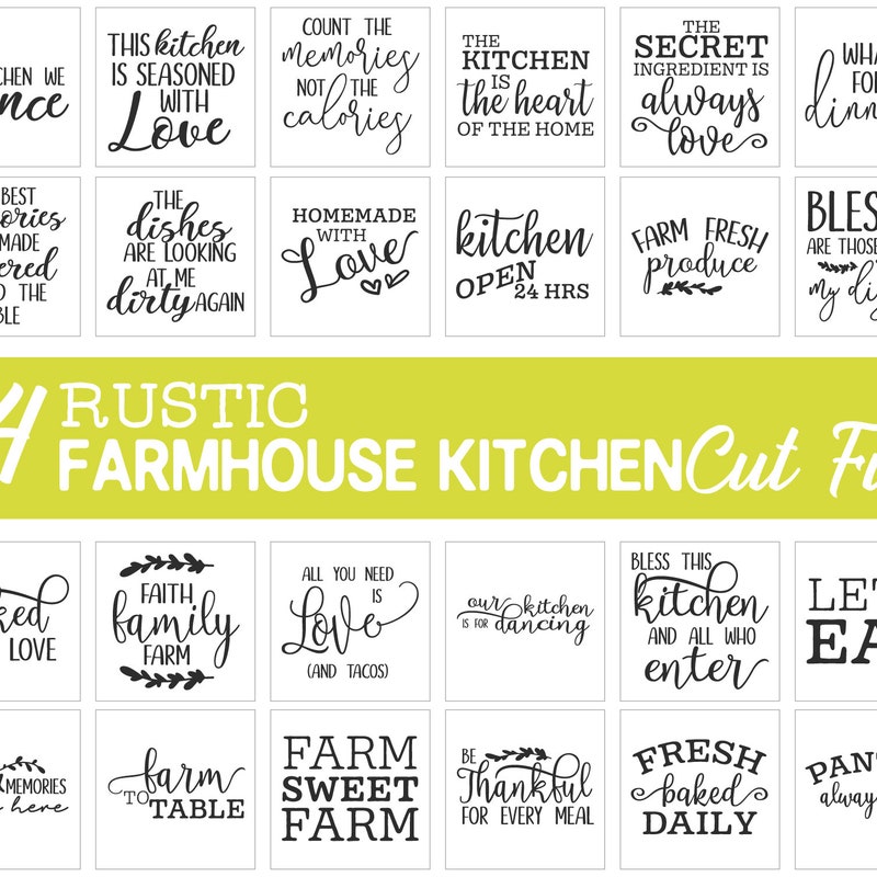 Farmhouse Kitchen Svg - Etsy