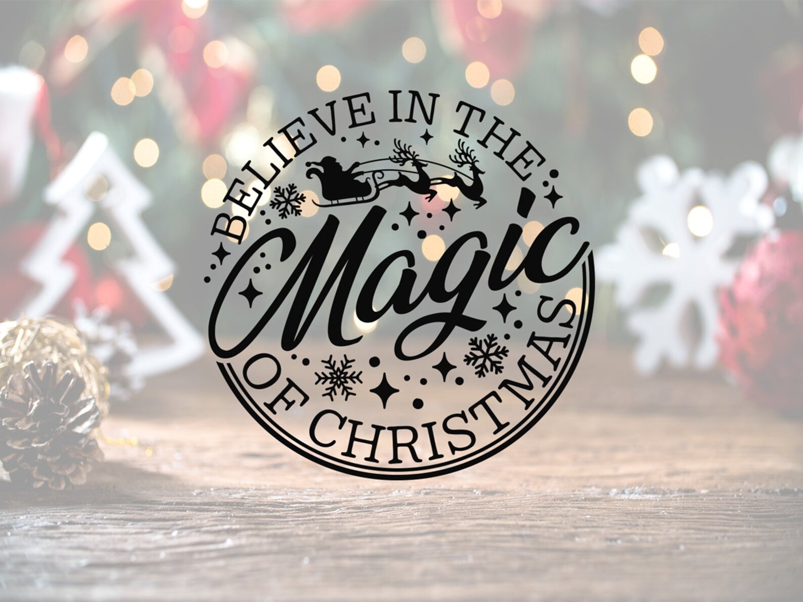 Believe in the Magic of Christmas Svg. Rustic Christmas Svg | Etsy