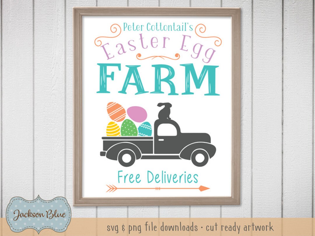 Easter Egg Farm Svg. Spring Time Svg Clipart. Rustic Easter Sign Design ...