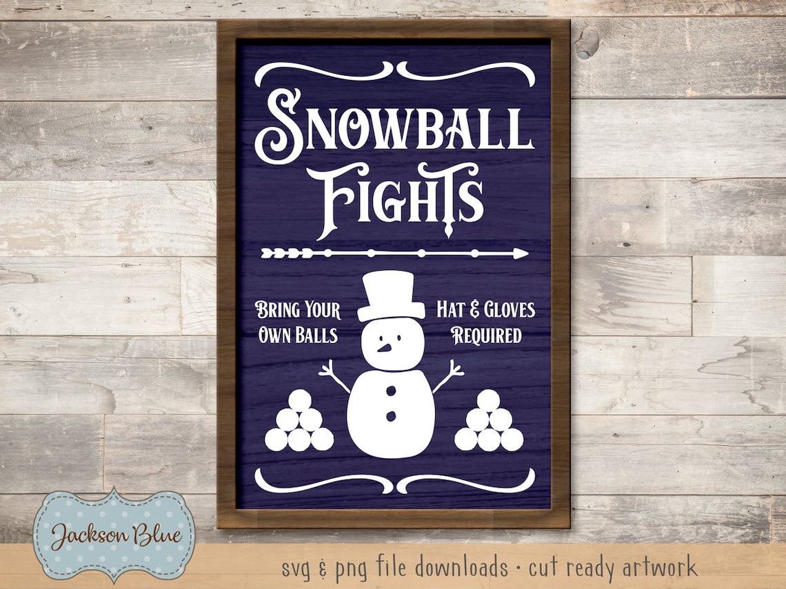 Snowball Fight Christmas Svg. Christmas Svg Cut File. Rustic - Etsy