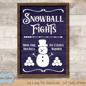 Snowball Fight Christmas Svg. Christmas Svg Cut File. Rustic Holiday ...