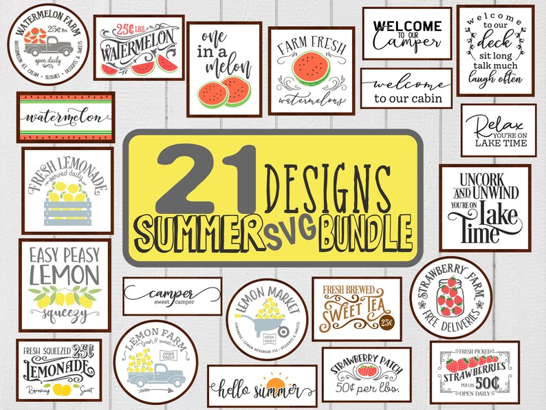 Summer Bundle SVG Download. Summertime Designs Svg. Summer Designs SVG ...