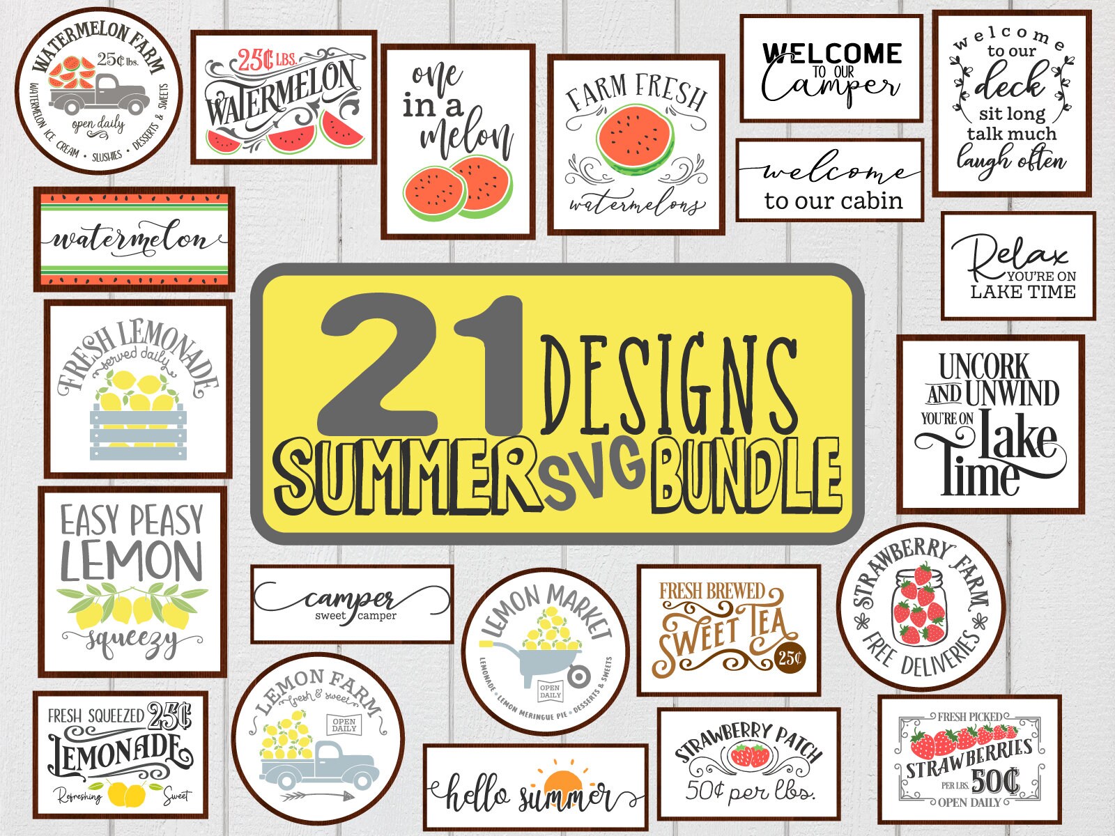 Summer Bundle SVG Download. Summertime Designs Svg. Summer - Etsy