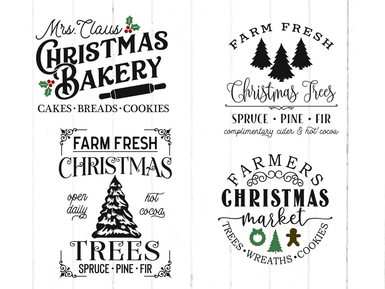 Farmhouse Christmas SVG Bundle Svg. Rustic Christmas Svg Cut - Etsy
