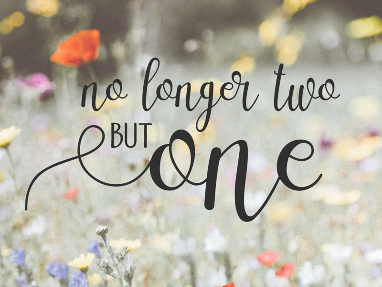 No Longer Two but One Svg Cut File. Wedding Sign Design Svg. | Etsy