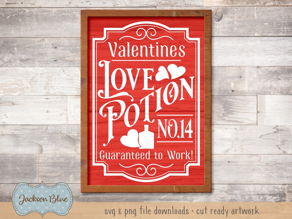 Valentines Love Potion SVG Cut File. Rustic Valentines Day - Etsy