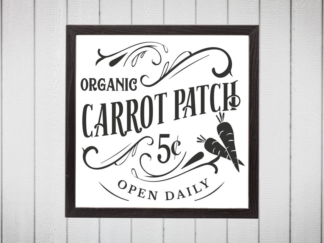 Easter Carrot Patch Svg. Spring Time Svg Clip Art. Rustic Easter Sign ...