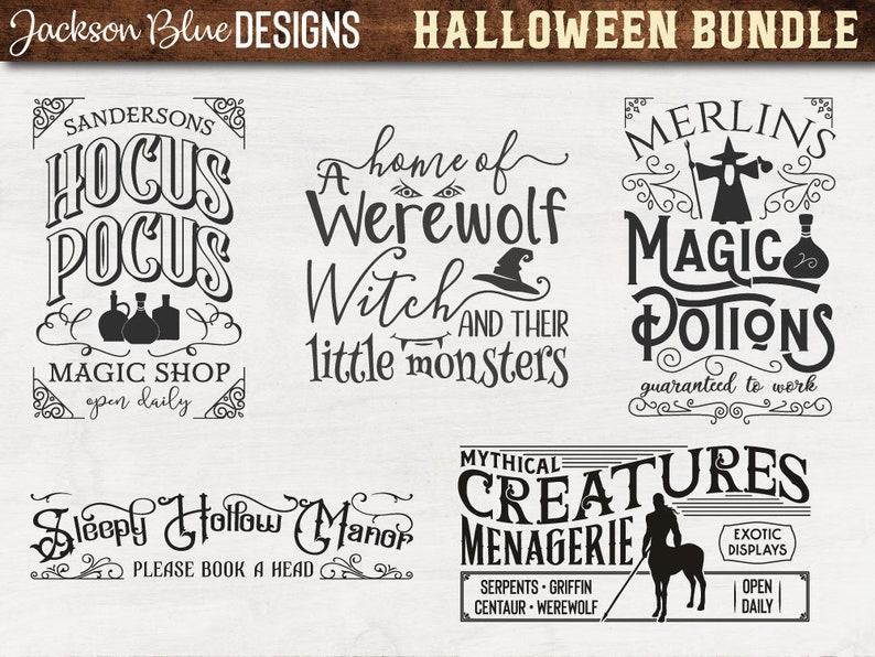 Halloween SVG Bundle. Rustic Halloween Designs. 40 Design - Etsy
