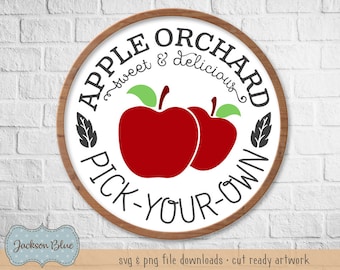 Farm Fresh Apples SVG Download. Fall Sign Svg. Apple Orchard | Etsy