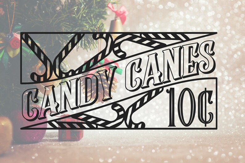 Candy Canes 10 Cents Svg. Christmas Candy Svg Cut File. - Etsy