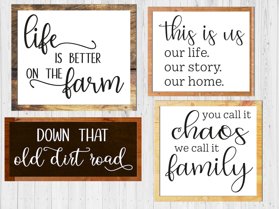 Rustic Farmhouse Sign SVG Bundle. Farmhouse Quotes Svg Bundle. - Etsy