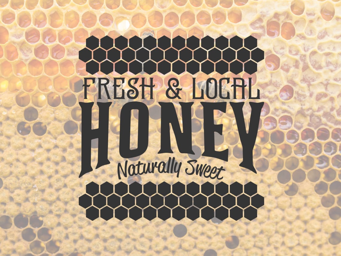 Fresh and local honey svg. Farmhouse honey sign design svg. | Etsy
