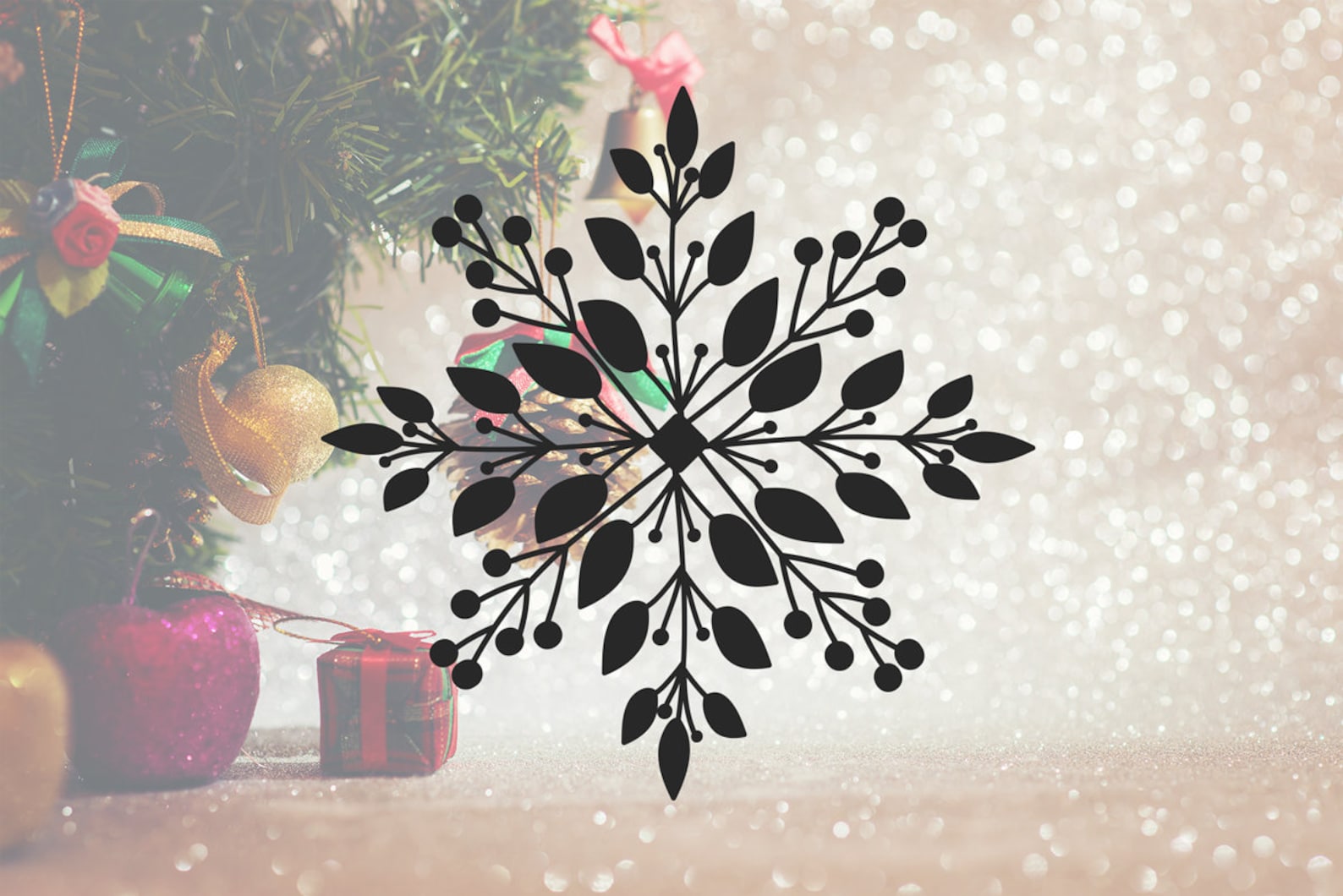 Flower Snowflake Svg. Christmas Flower Star Pattern Svg Cut | Etsy
