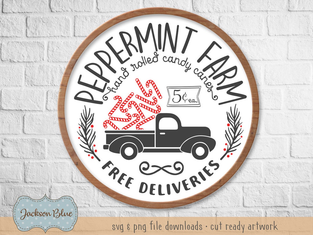 Candy Canes Svg. Peppermint Farm Svg. Christmas Svg Cut File. Holiday ...
