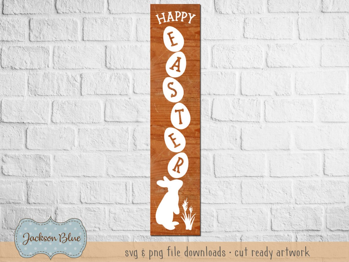 Happy Easter svg cut file. Rustic Easter Porch Sign Design | Etsy