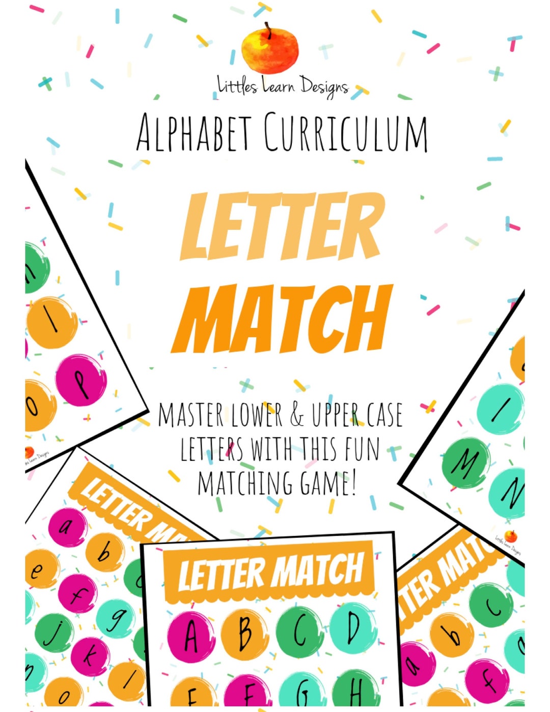 Play and Learn Kit: Alphabet Matching Activity uppercase & - Etsy