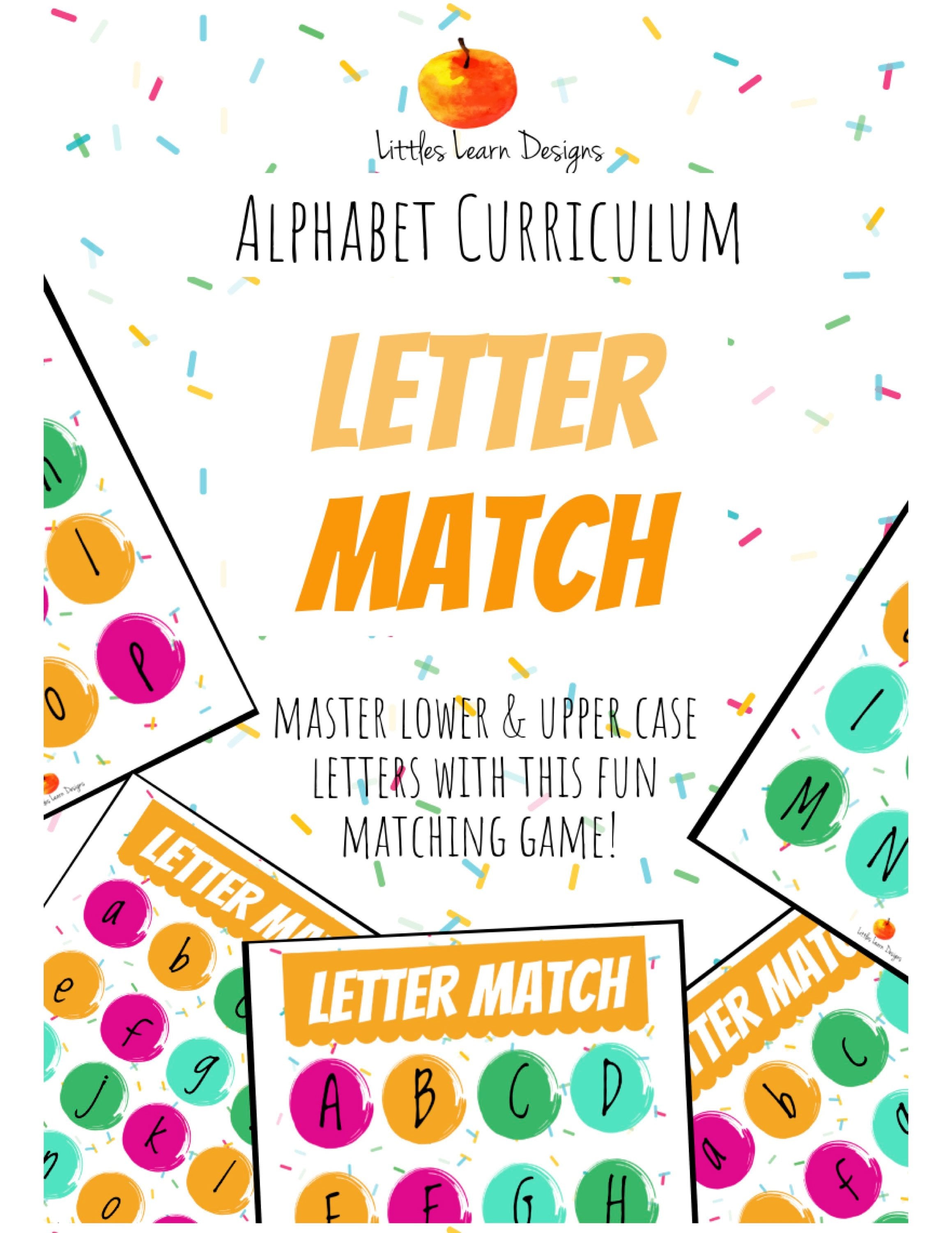 Play and Learn Kit: Alphabet Matching Activity uppercase & - Etsy