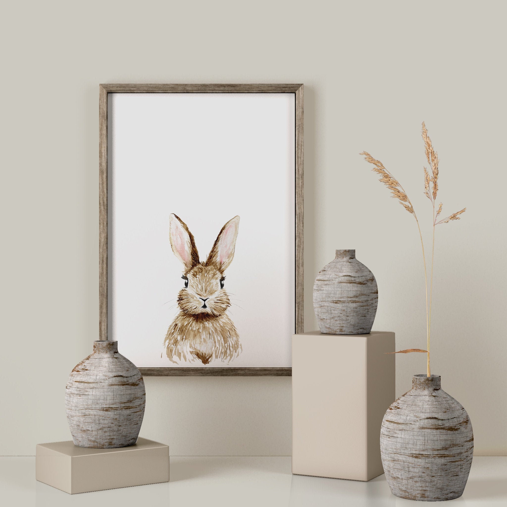 Watercolor Rabbit Art-nursery Print-bunny Nursery-nursery Prints ...