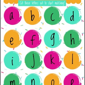 Play and Learn Kit: Alphabet Matching Activity uppercase & - Etsy